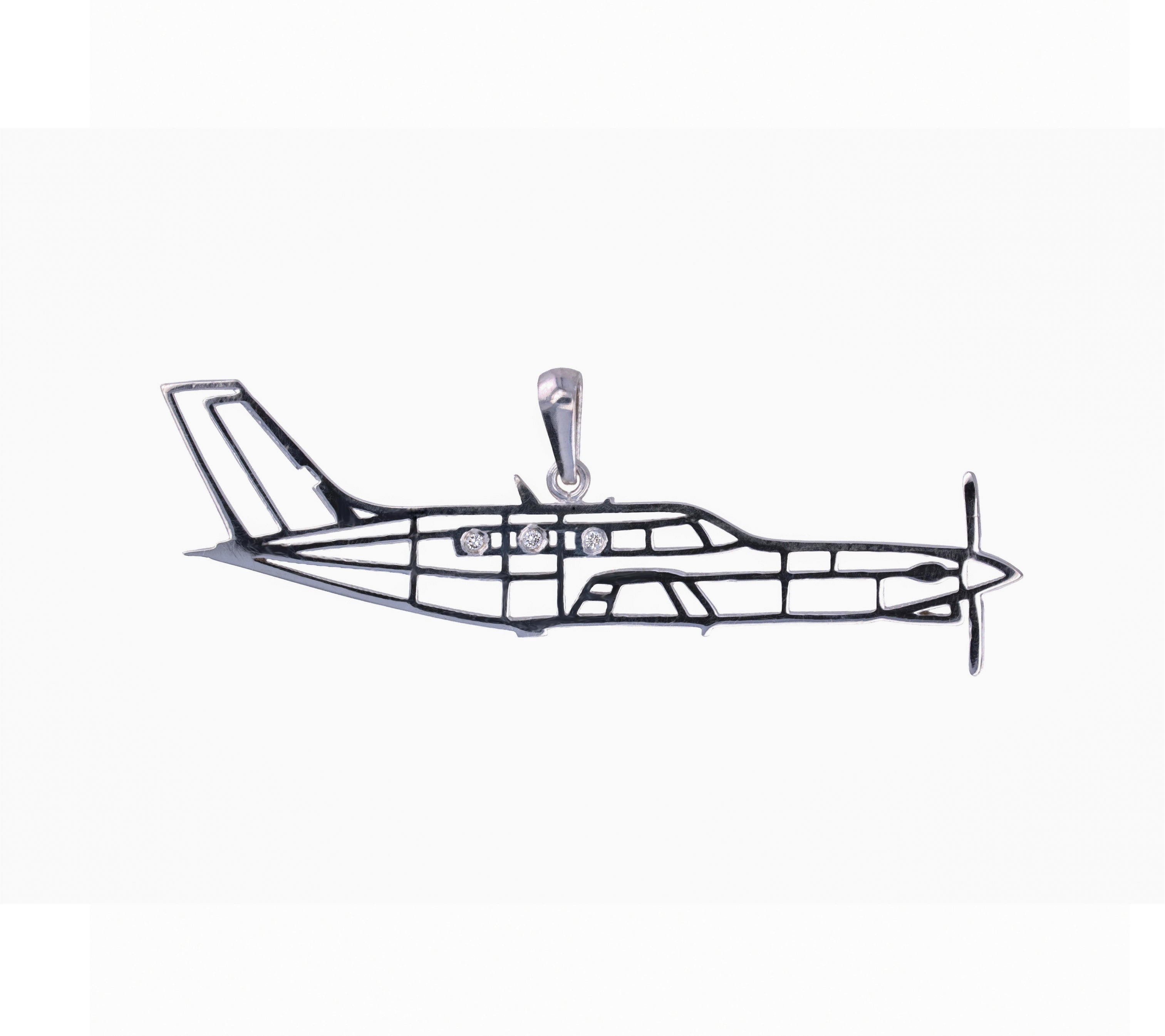 Diamond Pilot's Pendant by Dan Moran (Piper PA-46) – Concierge Diamonds