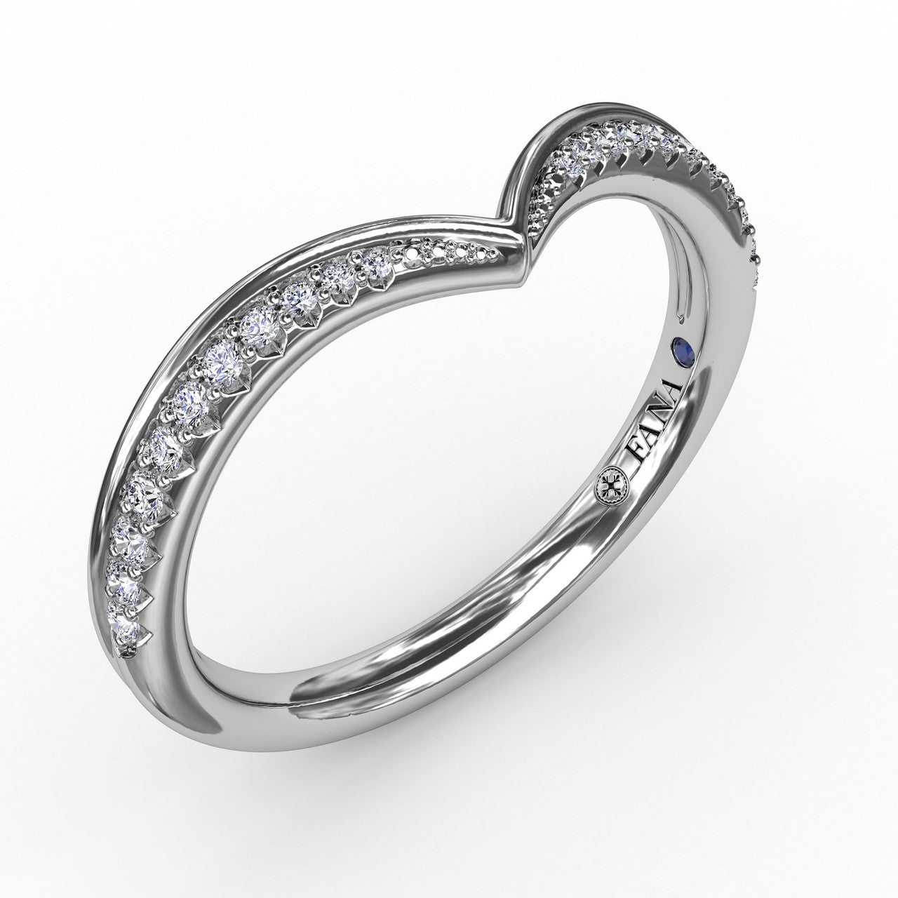 Tapered Shared Prong Chevron Diamond Band – Concierge Diamonds